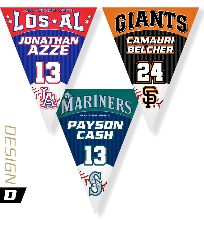 Team Pennants – Dugout Decals