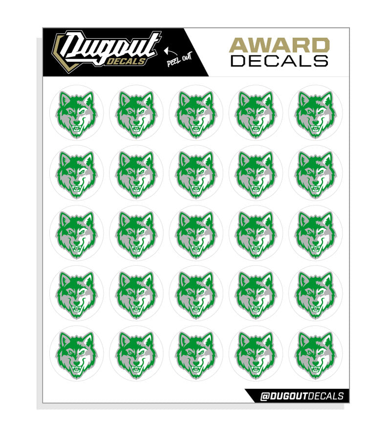 Wolf Head Mascot – Dugout Decals